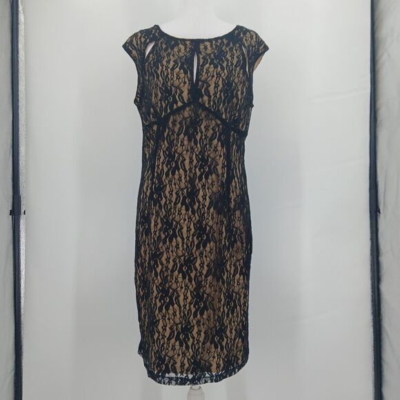 Aa Studio Aa | Dresses | Aa Studio Aa Sheath Dress Womens 4 Black Lace ...